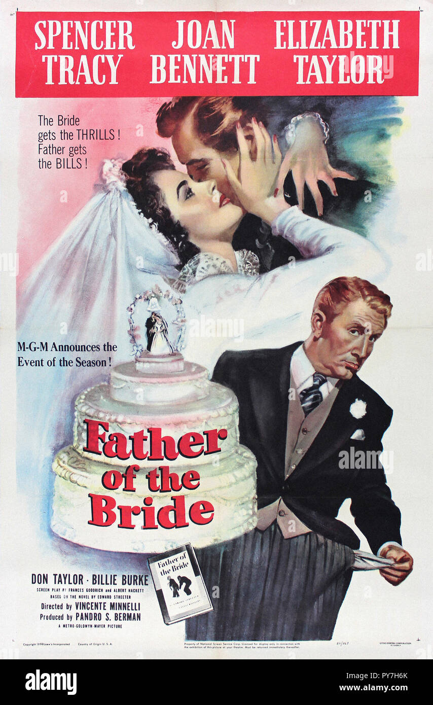 Father Of The Bride- Original Movie Poster Stock Photo - Alamy