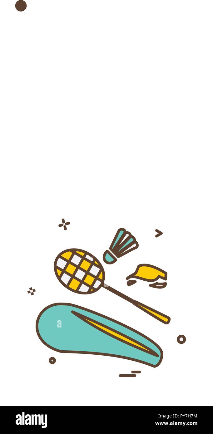 Badminton icon design vector Stock Vector Image & Art - Alamy