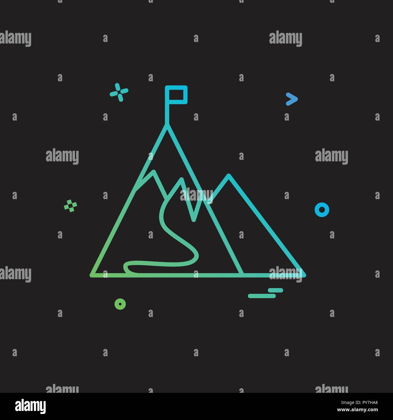 mountain flag icon vector design Stock Vector Image & Art - Alamy