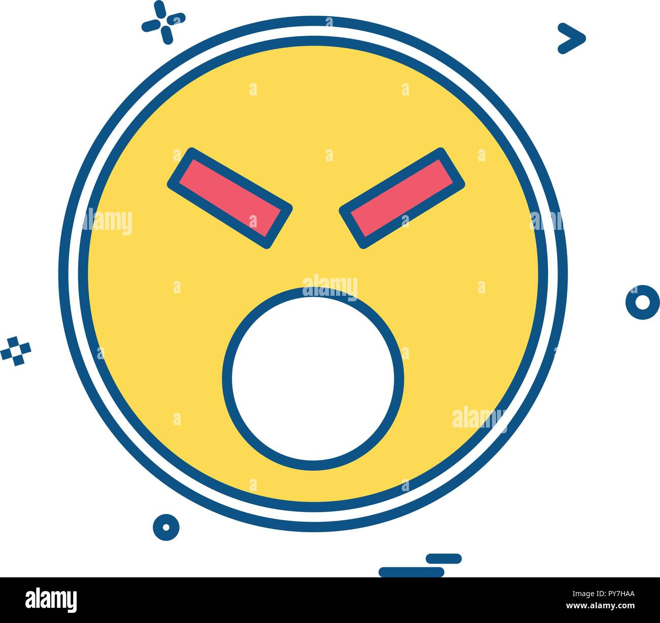 Angry emoji icon design vector Stock Vector Image & Art - Alamy