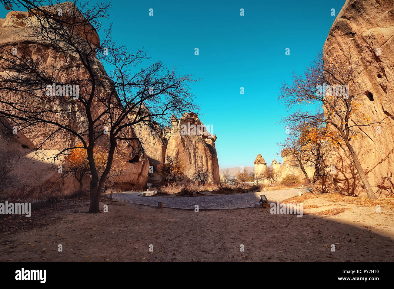 Cappadocia, Turkey. Fairy Chimney. Multihead stone mushrooms in the ...