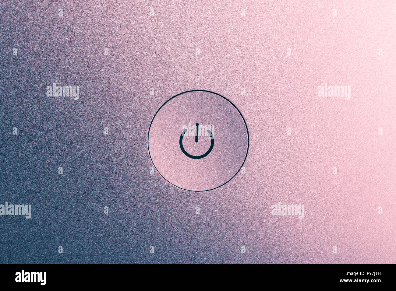 Power button with icon Stock Photo - Alamy