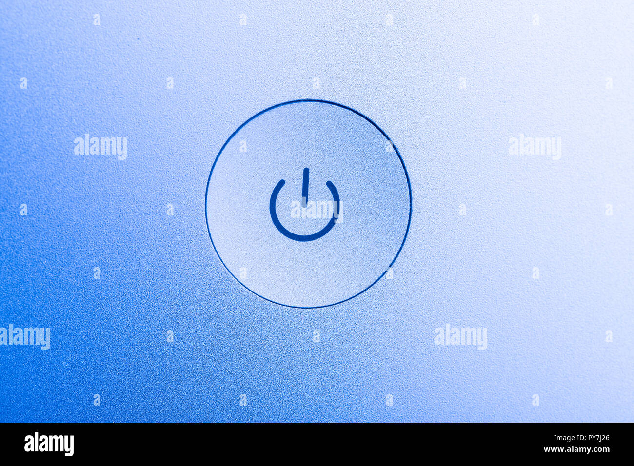 Power button with icon Stock Photo - Alamy