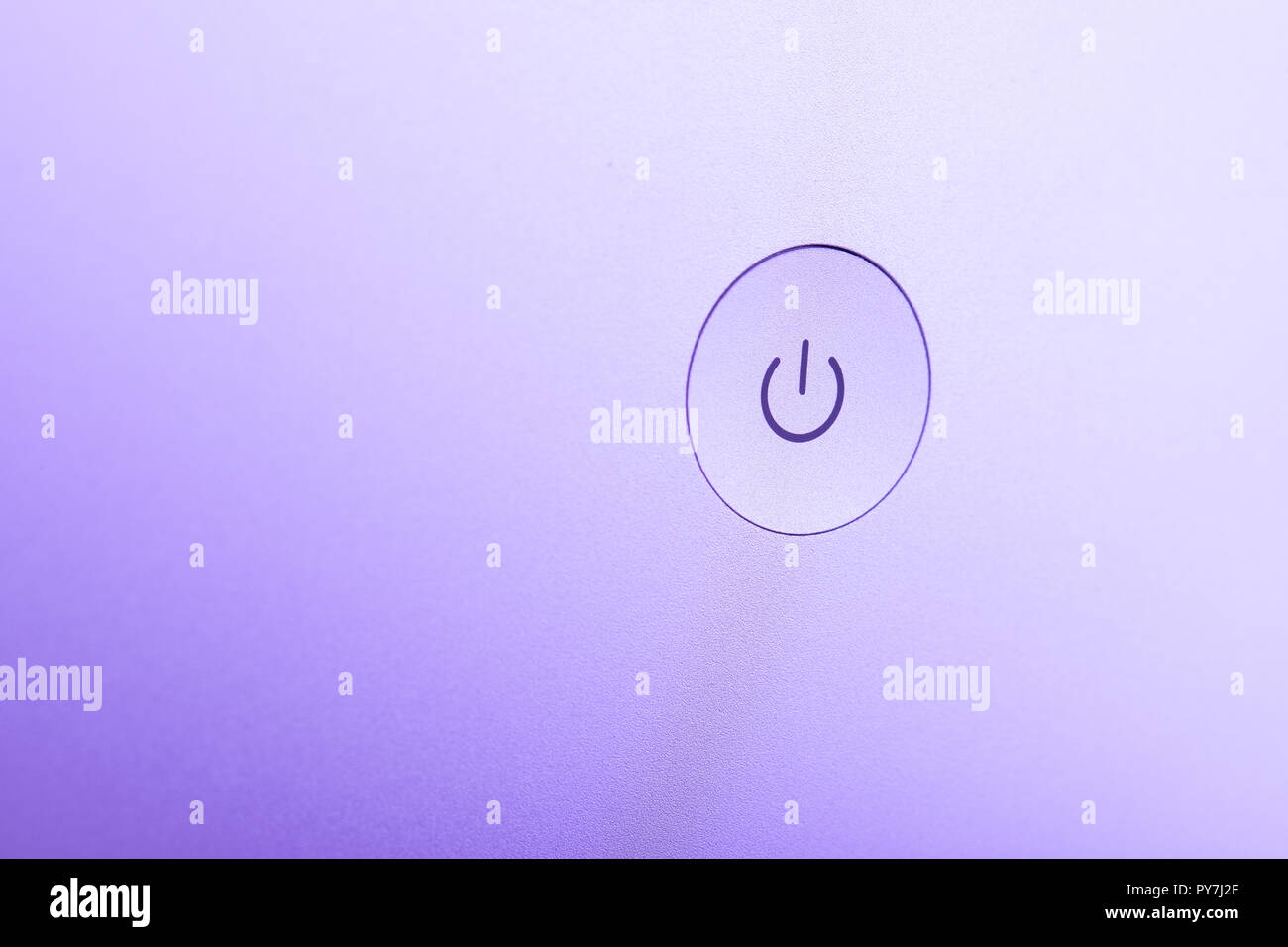 Power button with icon Stock Photo - Alamy