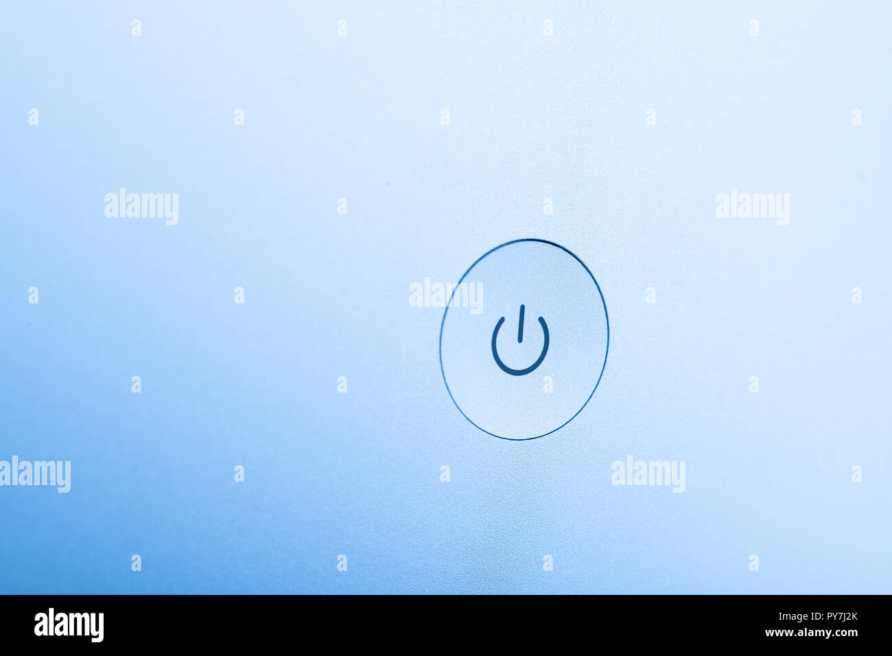 Power button with icon Stock Photo - Alamy