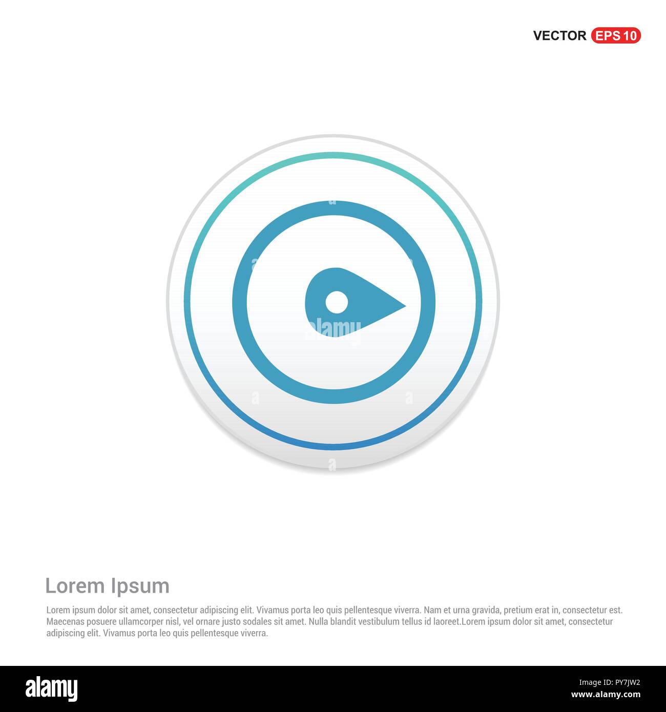 Map pin - white circle button Stock Vector Image & Art - Alamy