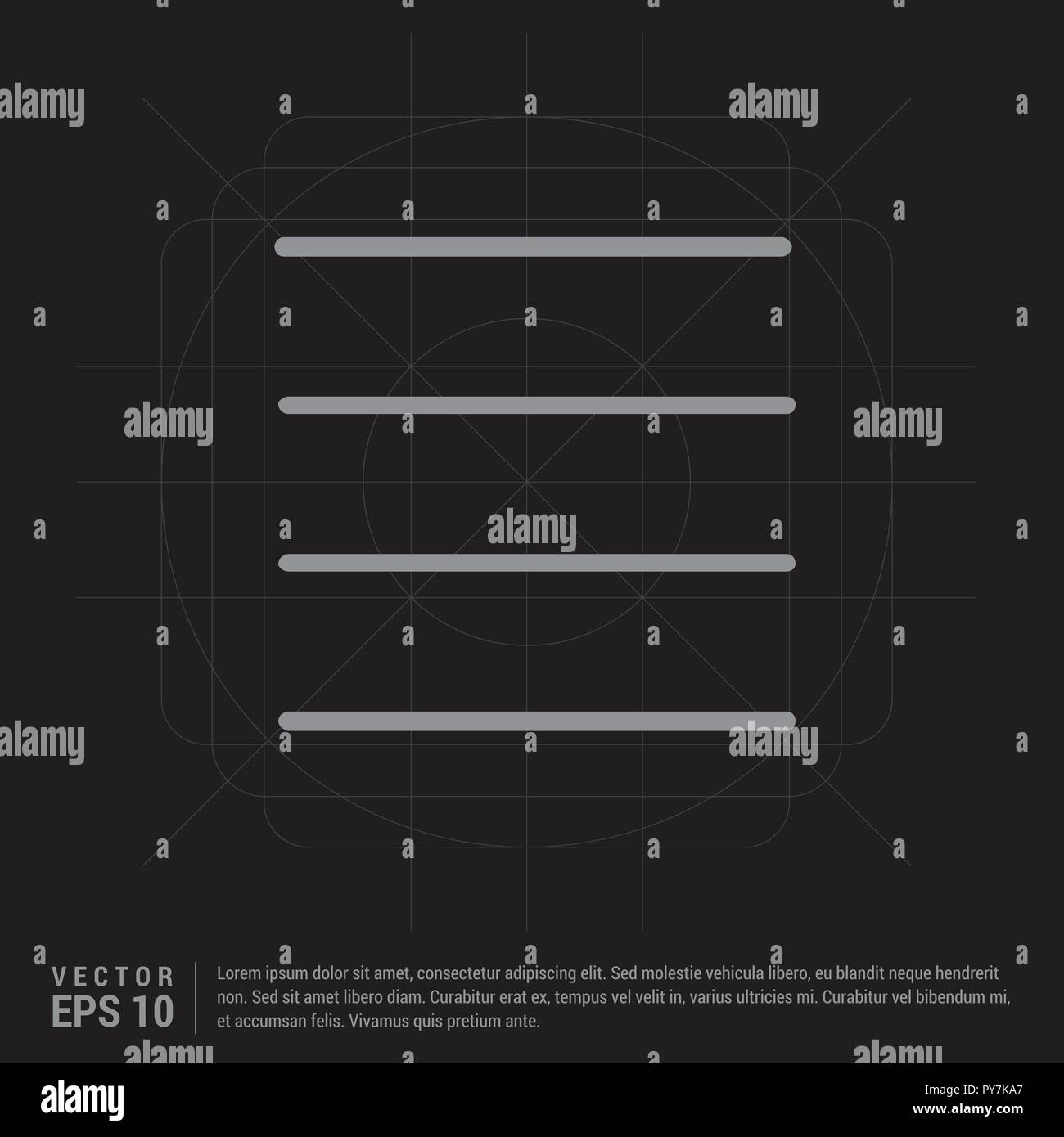 Align text icon - Black Creative Background - Free vector icon Stock ...