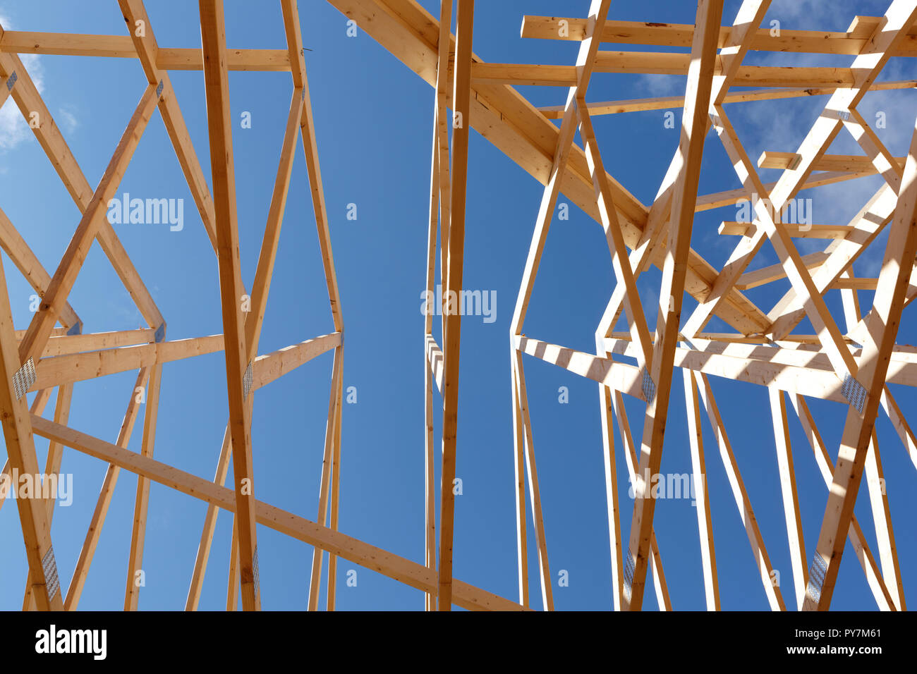 New home framing Stock Photo - Alamy