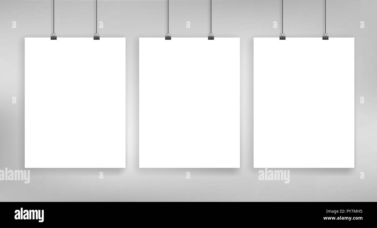Three poster mockup Stock Vector Image & Art - Alamy