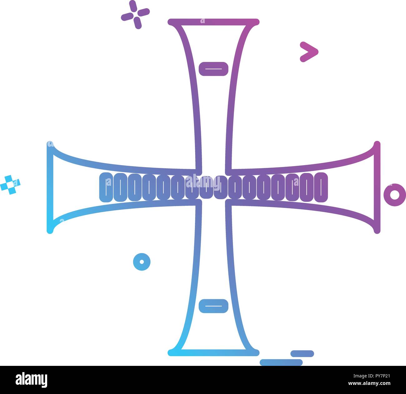 Cross icon design vector Stock Vector Image & Art - Alamy