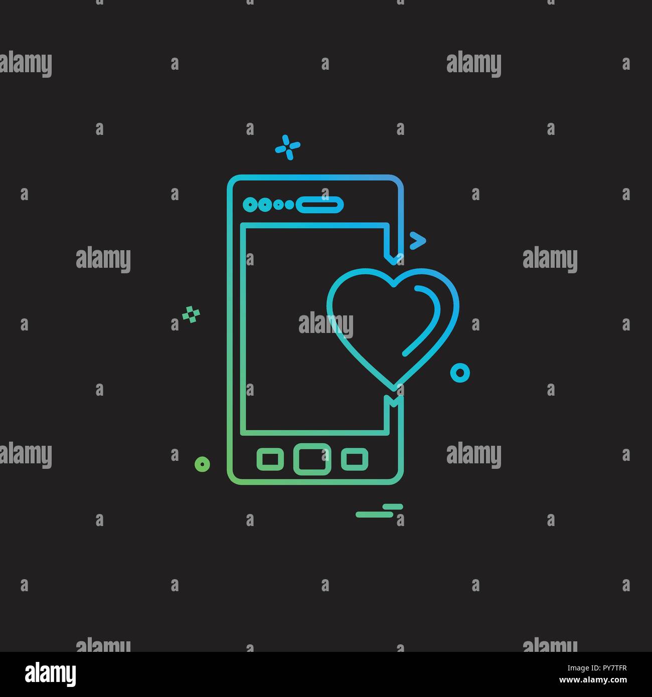 Mobile phone icon design vector Stock Vector Image & Art - Alamy