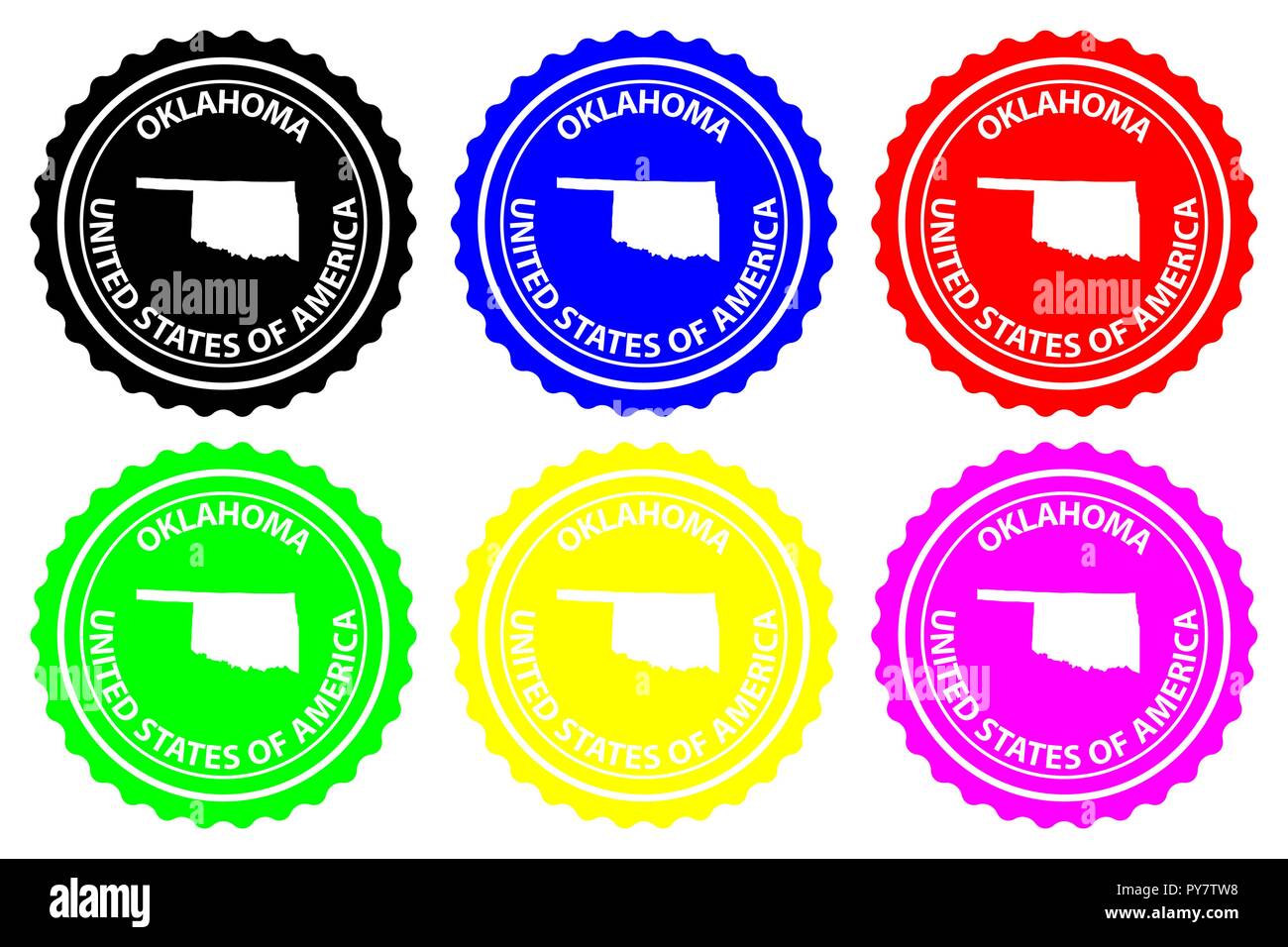Oklahoma - rubber stamp - vector, Oklahoma (United States of America ...