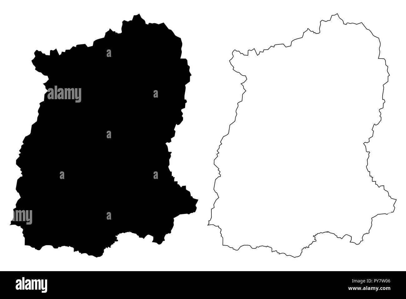 Sikkim outline vector Black and White Stock Photos & Images - Alamy