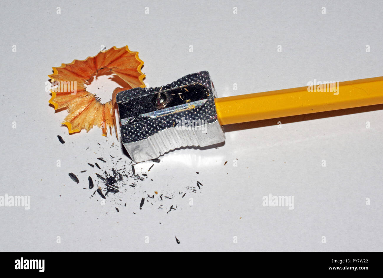 Pencil sharpener close-up Stock Photo - Alamy