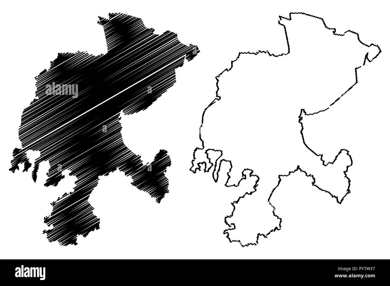 Zacatecas (United Mexican States, Mexico, federal republic) map vector ...