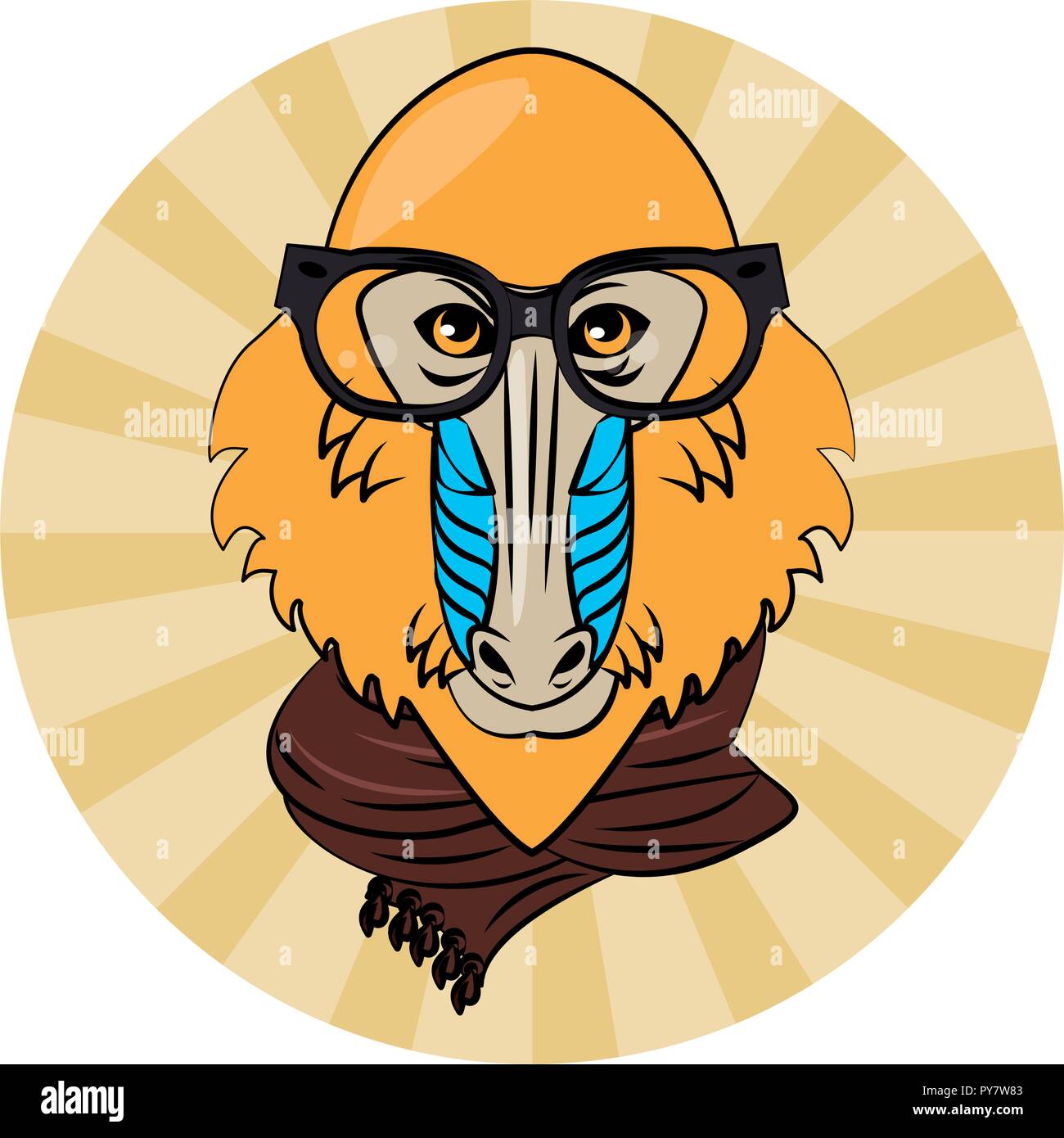 Hipster mandrill cool sketch Stock Vector Image & Art - Alamy