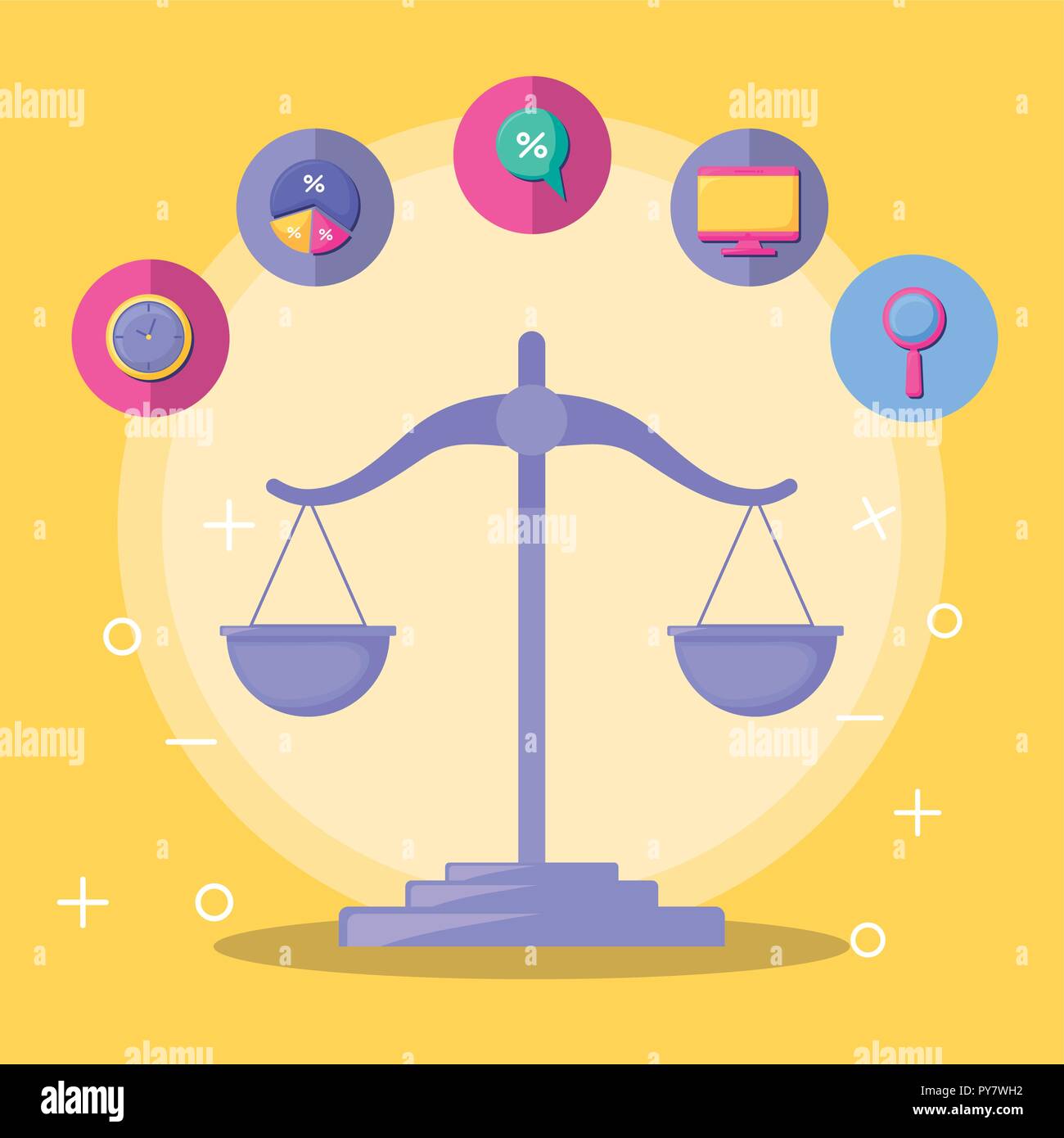 balance economy and financial icons icon vector illustration design ...