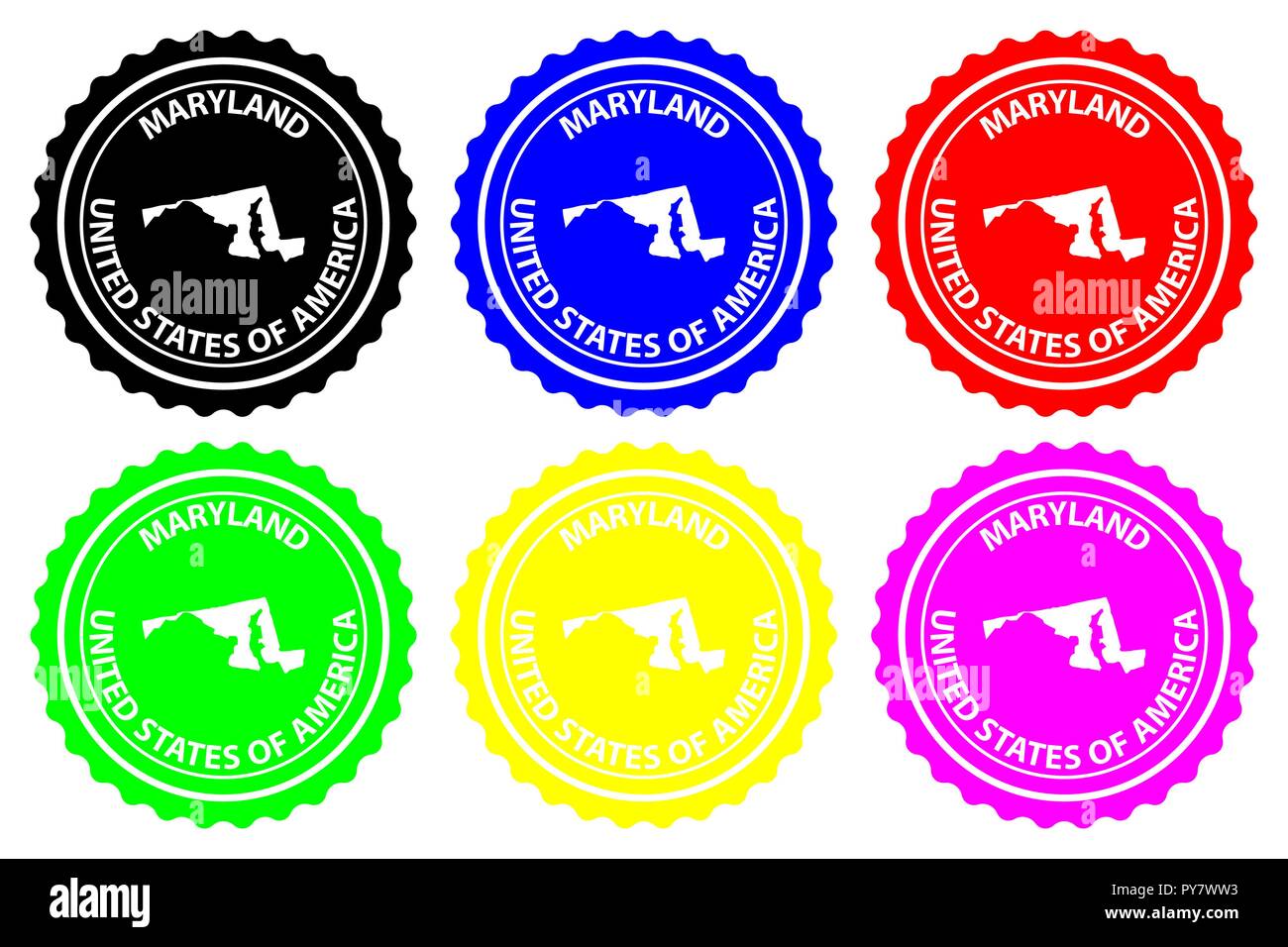 Maryland - rubber stamp - vector, Maryland (United States of America ...