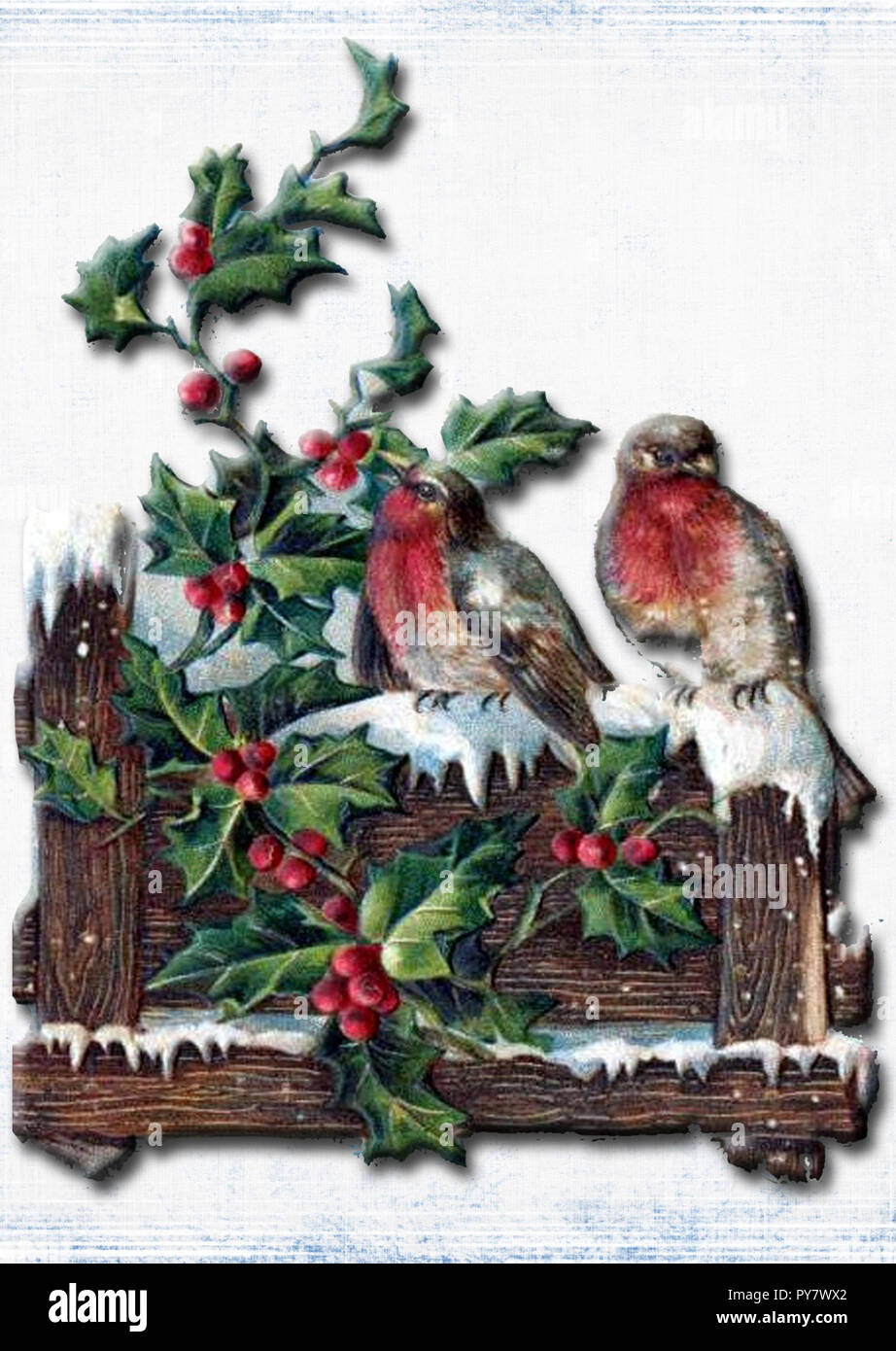 Vintage christmas cards Stock Photo - Alamy