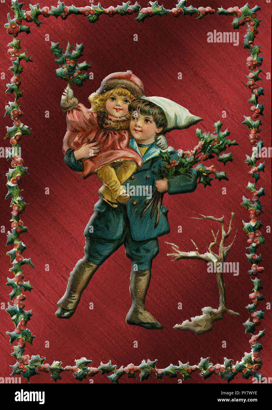 Vintage christmas cards Stock Photo - Alamy