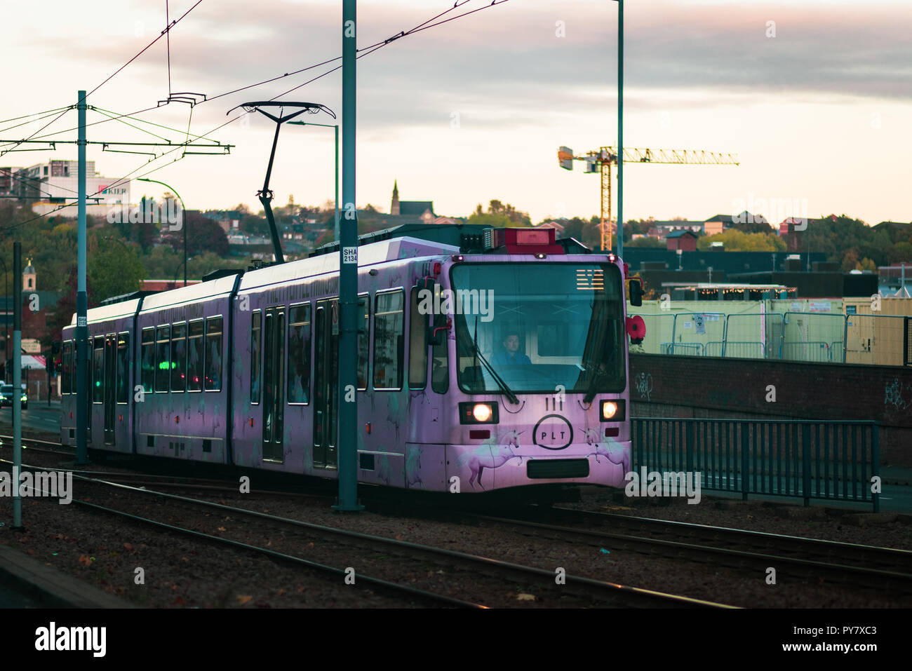 Sheffield tram train hi-res stock photography and images - Alamy