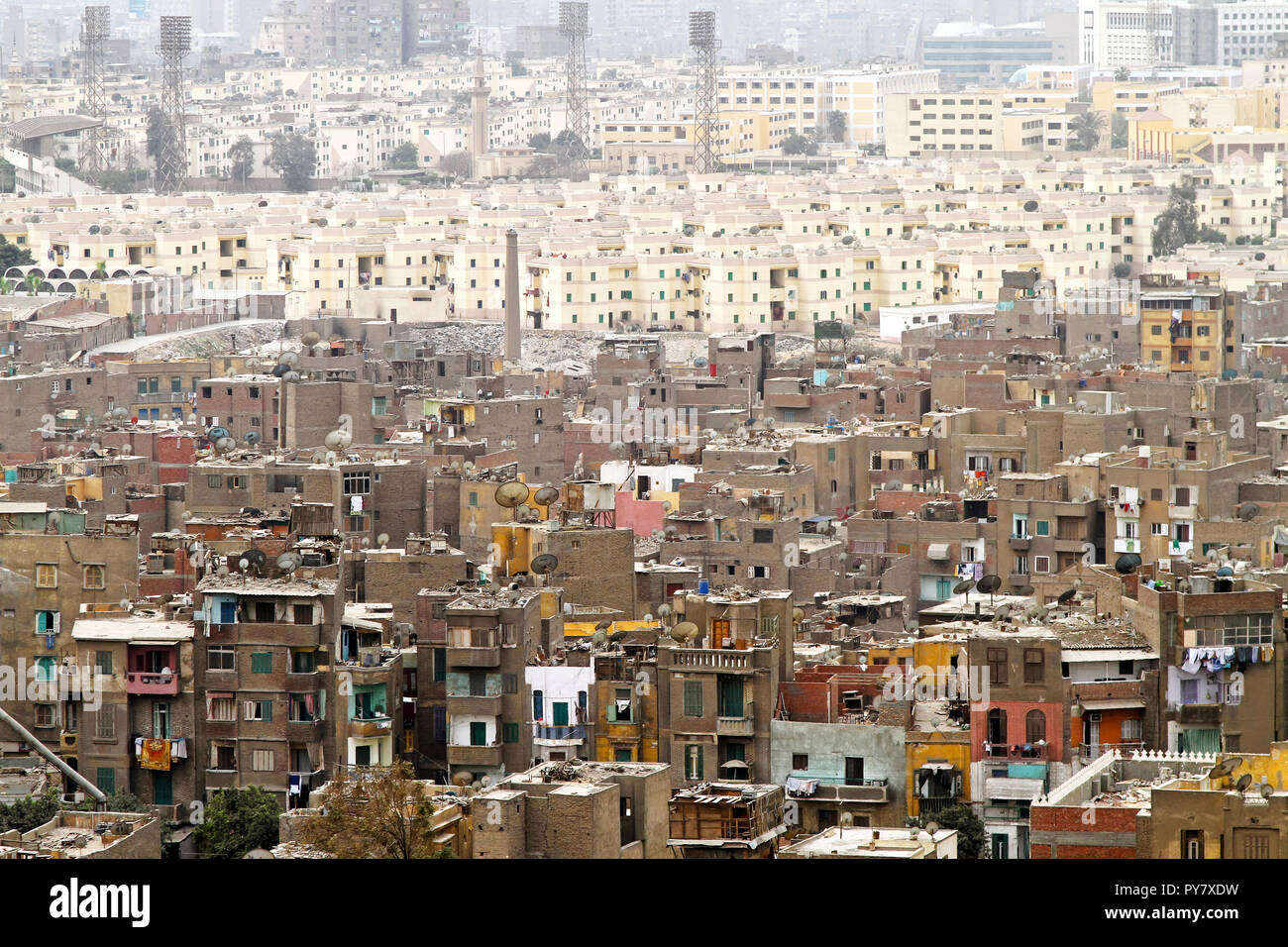 Aerial view of buildings in Cairo neighbourhood Stock Photo - Alamy