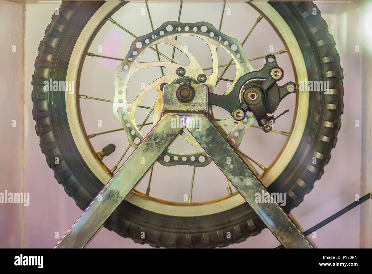 Sample product of disk brake system and wheel of automatic motorcycle ...