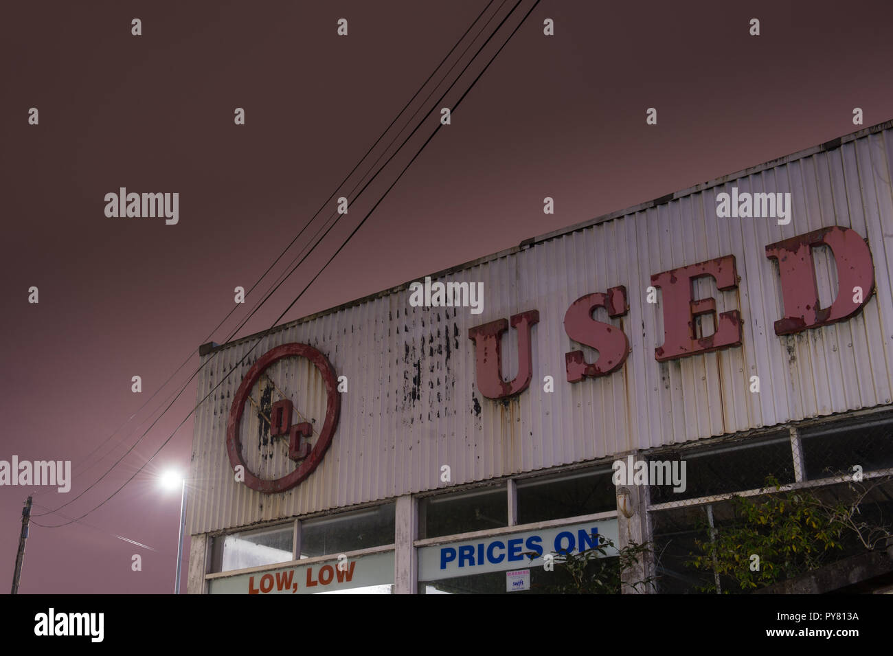 A long exposure frame decaying signage of the old BOC garage on Culand ...