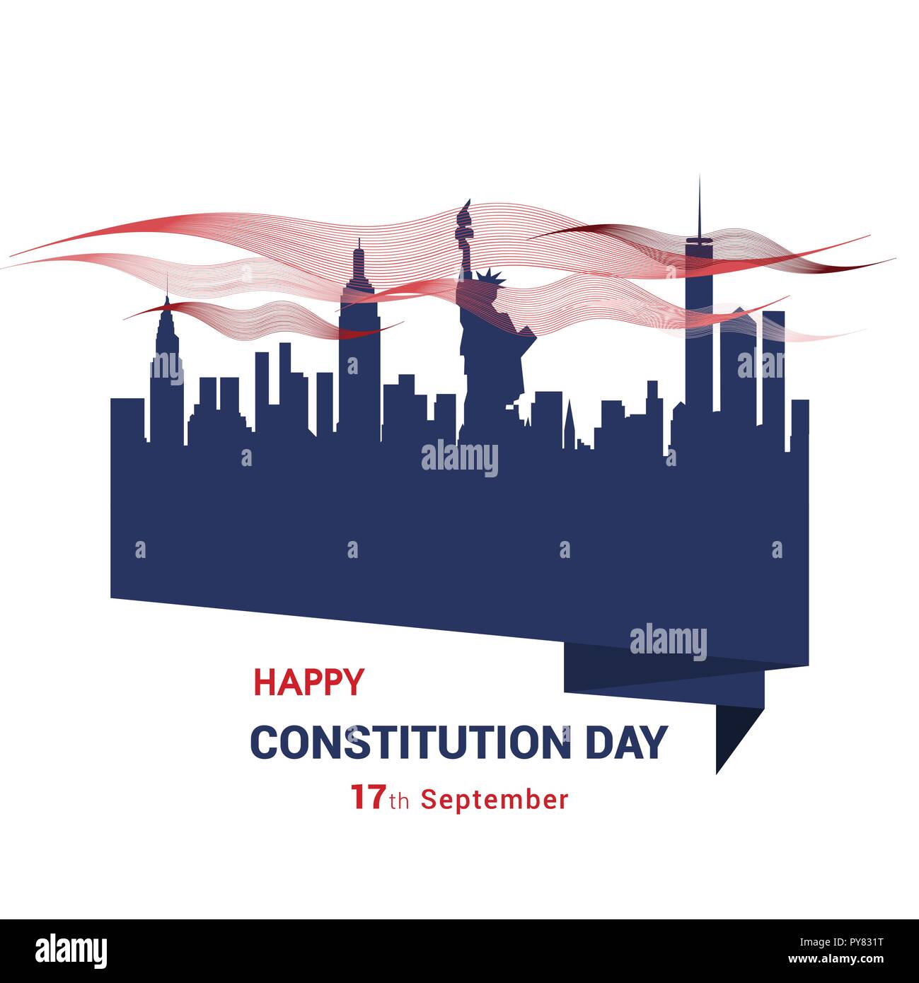 Happy Constitution day design card vector Stock Vector Image & Art - Alamy
