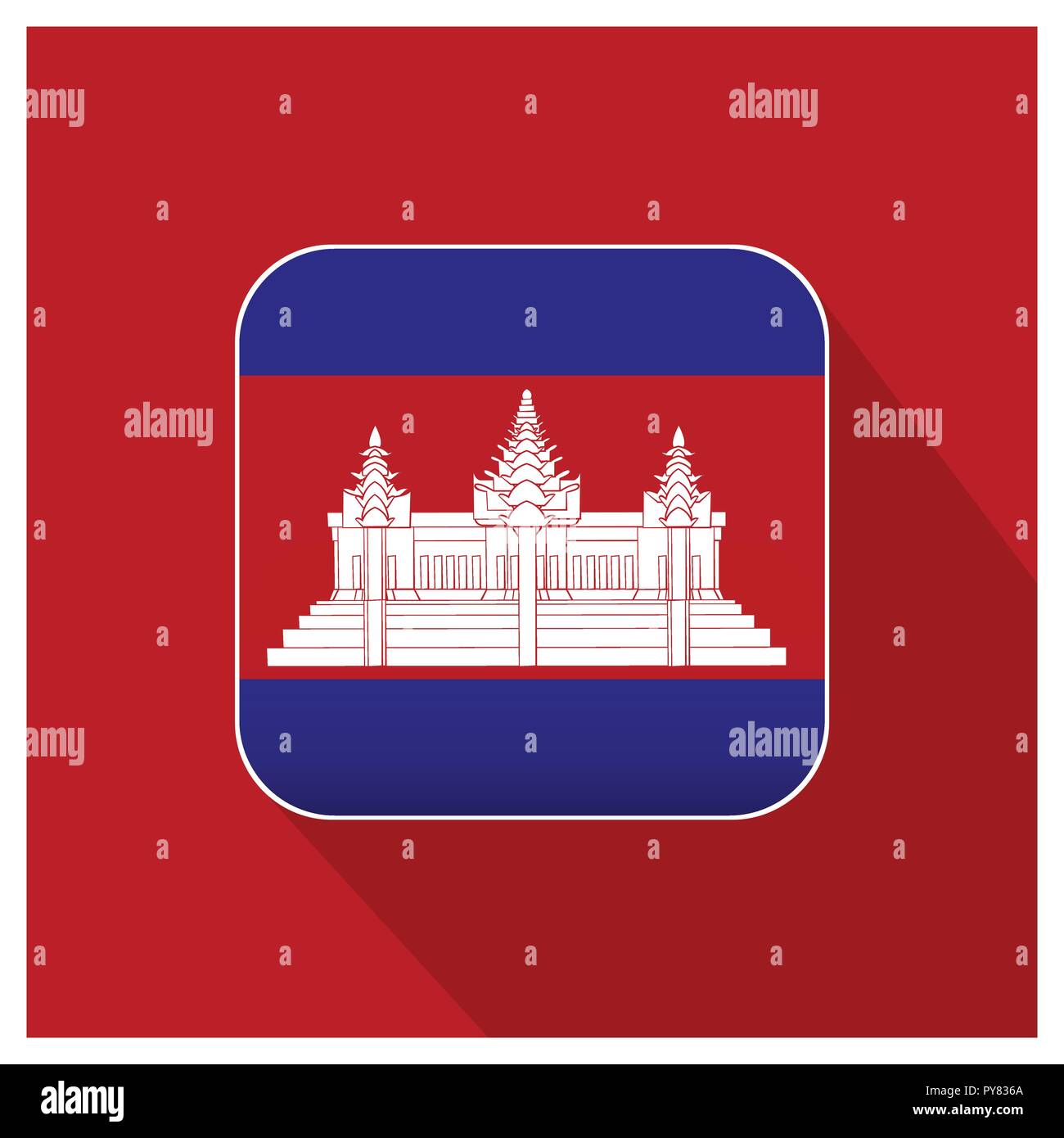 Cambodia flag design vector Stock Vector Image & Art - Alamy