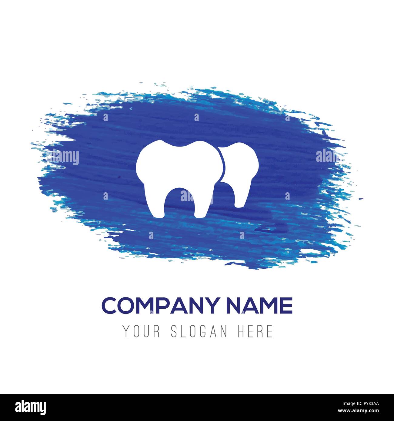 Vector Tooth Icon - Blue watercolor background Stock Vector Image & Art ...