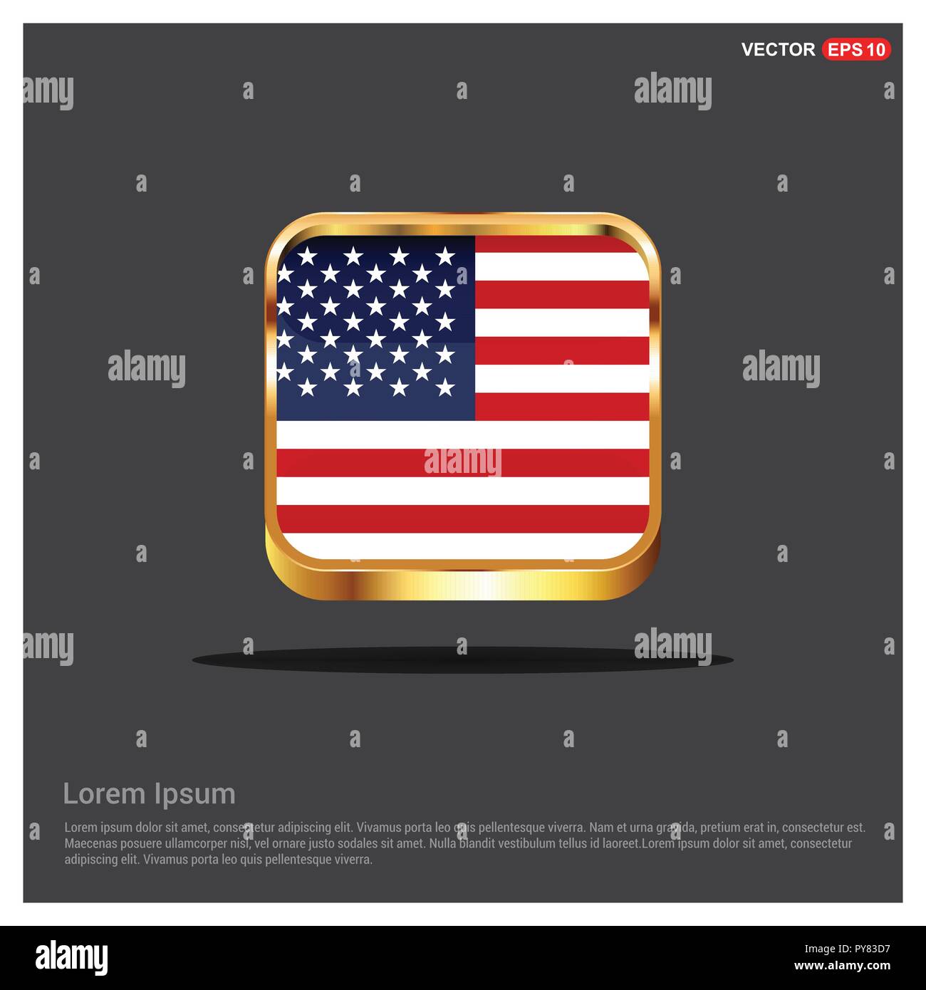 USA flag design vector Stock Vector Image & Art - Alamy