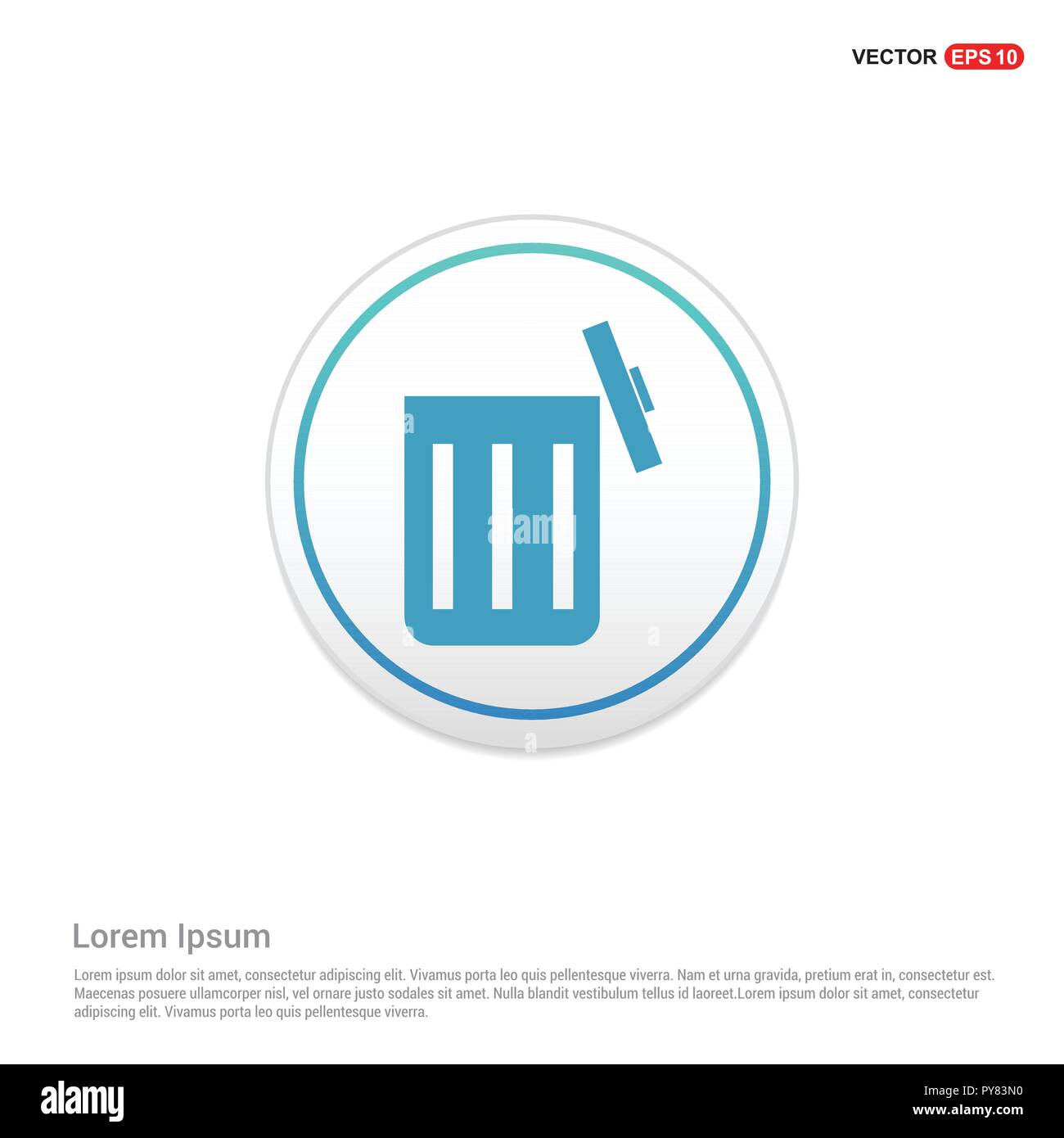 Delete Icon - white circle button Stock Vector Image & Art - Alamy