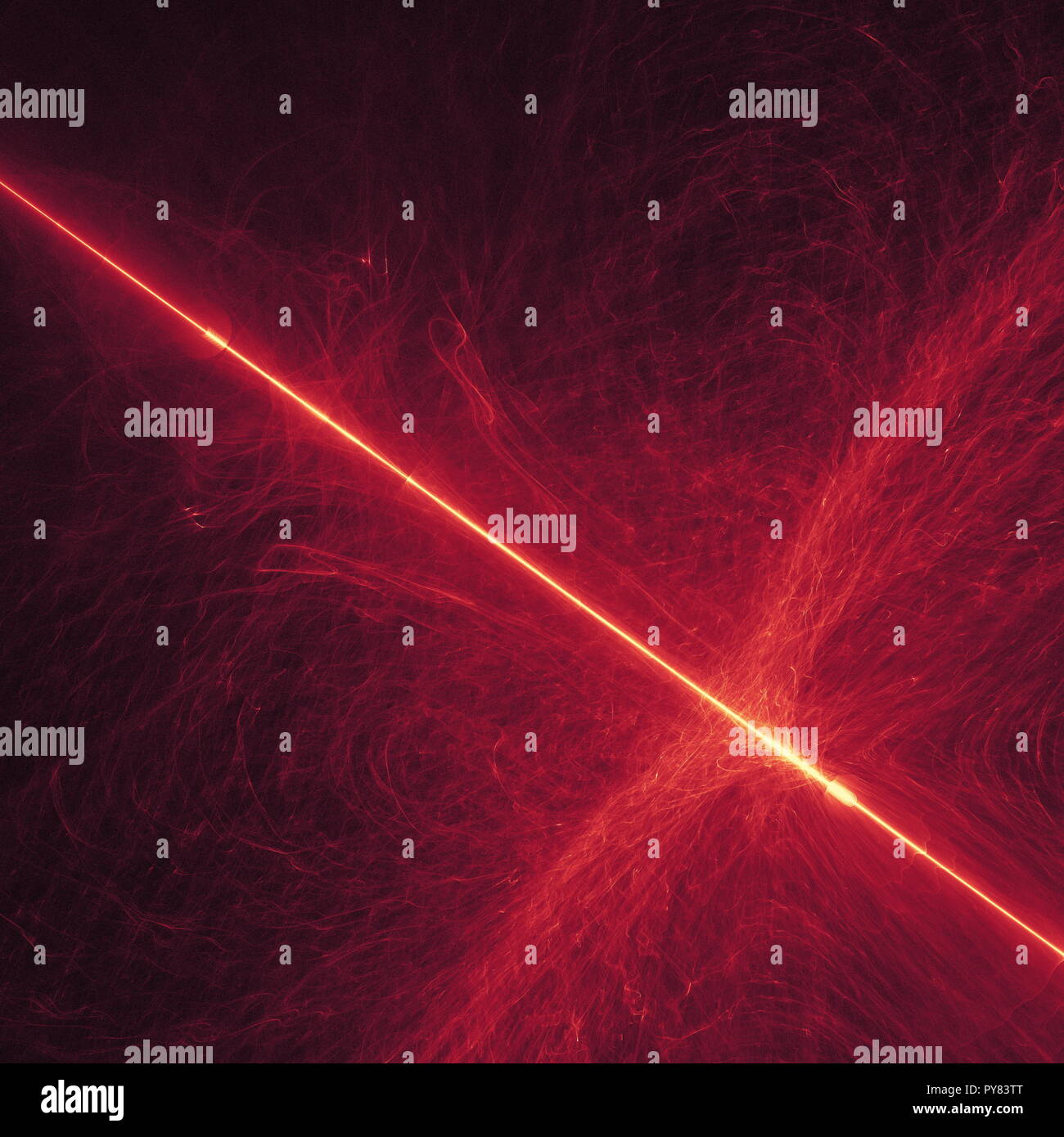 glowing red curved lines over dark Abstract Background space universe ...