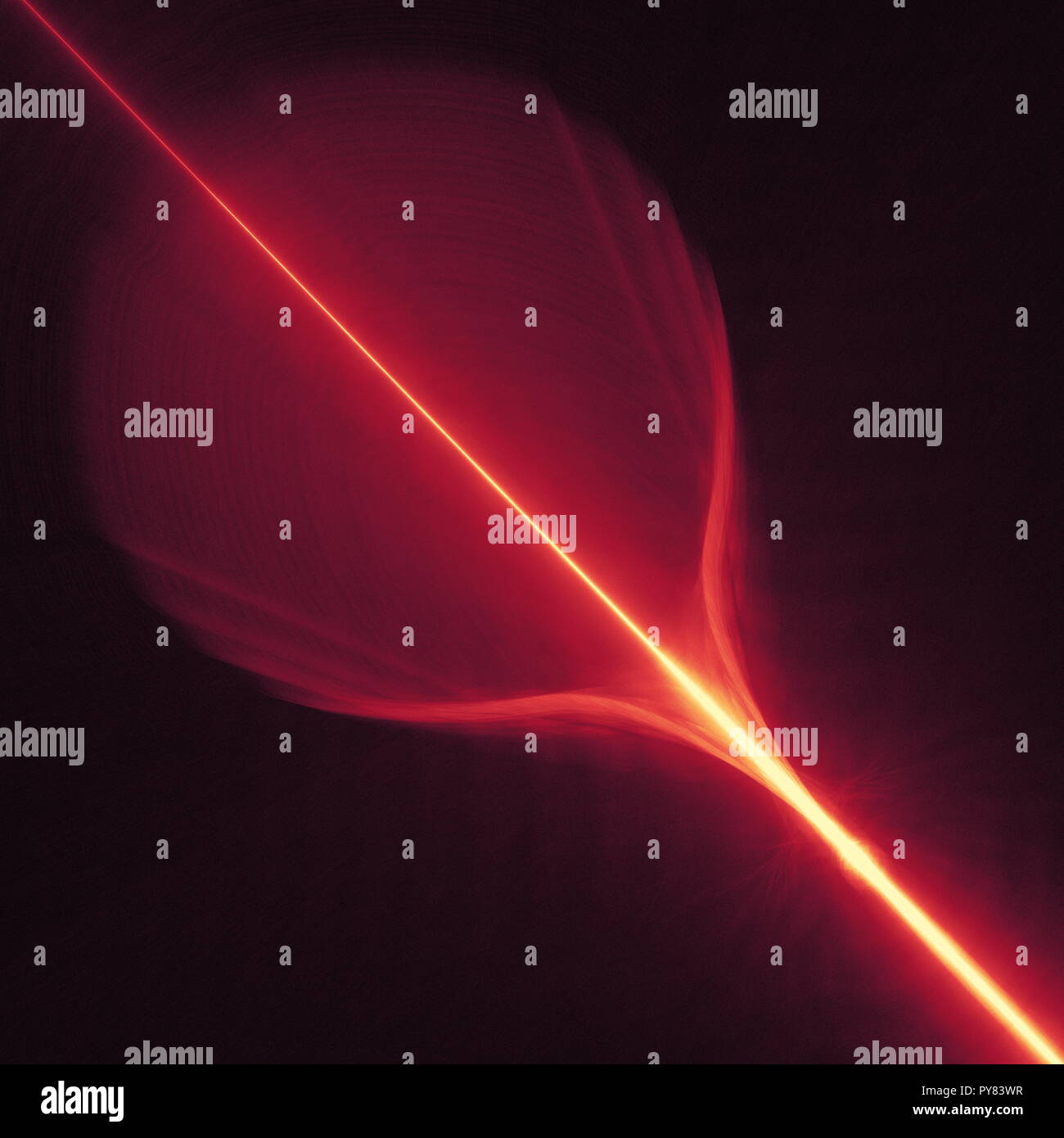 glowing red curved lines over dark Abstract Background space universe ...