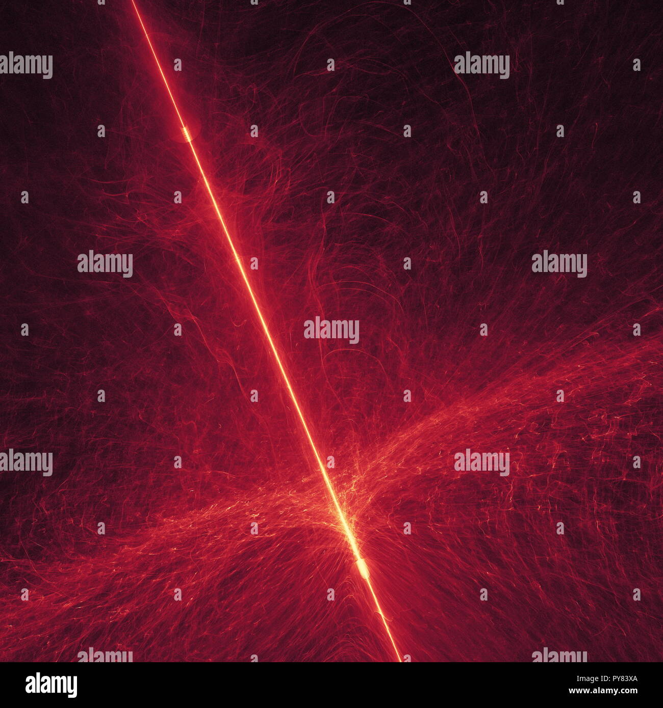 glowing red curved lines over dark Abstract Background space universe ...