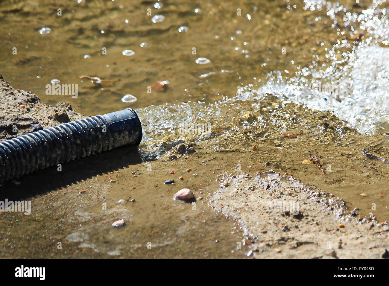 Black pvc plastic drain pipe hi-res stock photography and images - Alamy