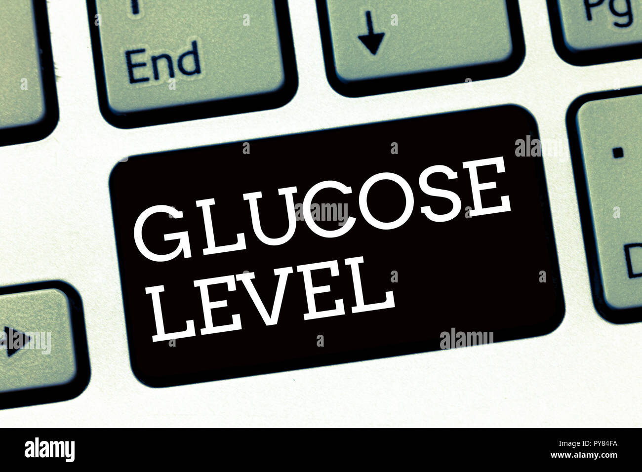 Handwriting text writing Glucose Level. Concept meaning Amount of ...