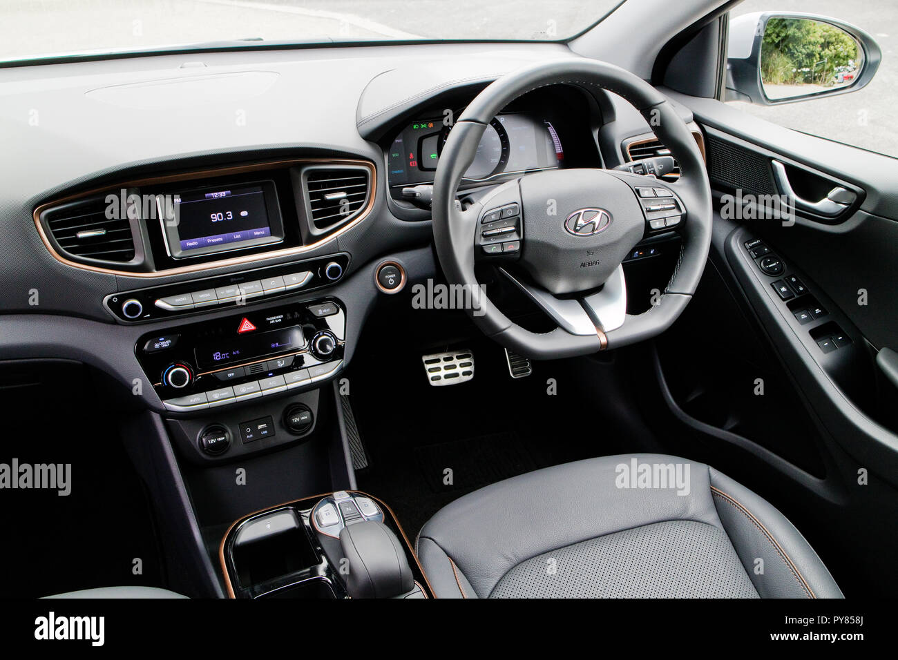 Hong Kong China Jan 10 2018 Hyundai IONIQ EV 2018 Interior Jan 10 2018 in Hong Kong Stock Photo Alamy