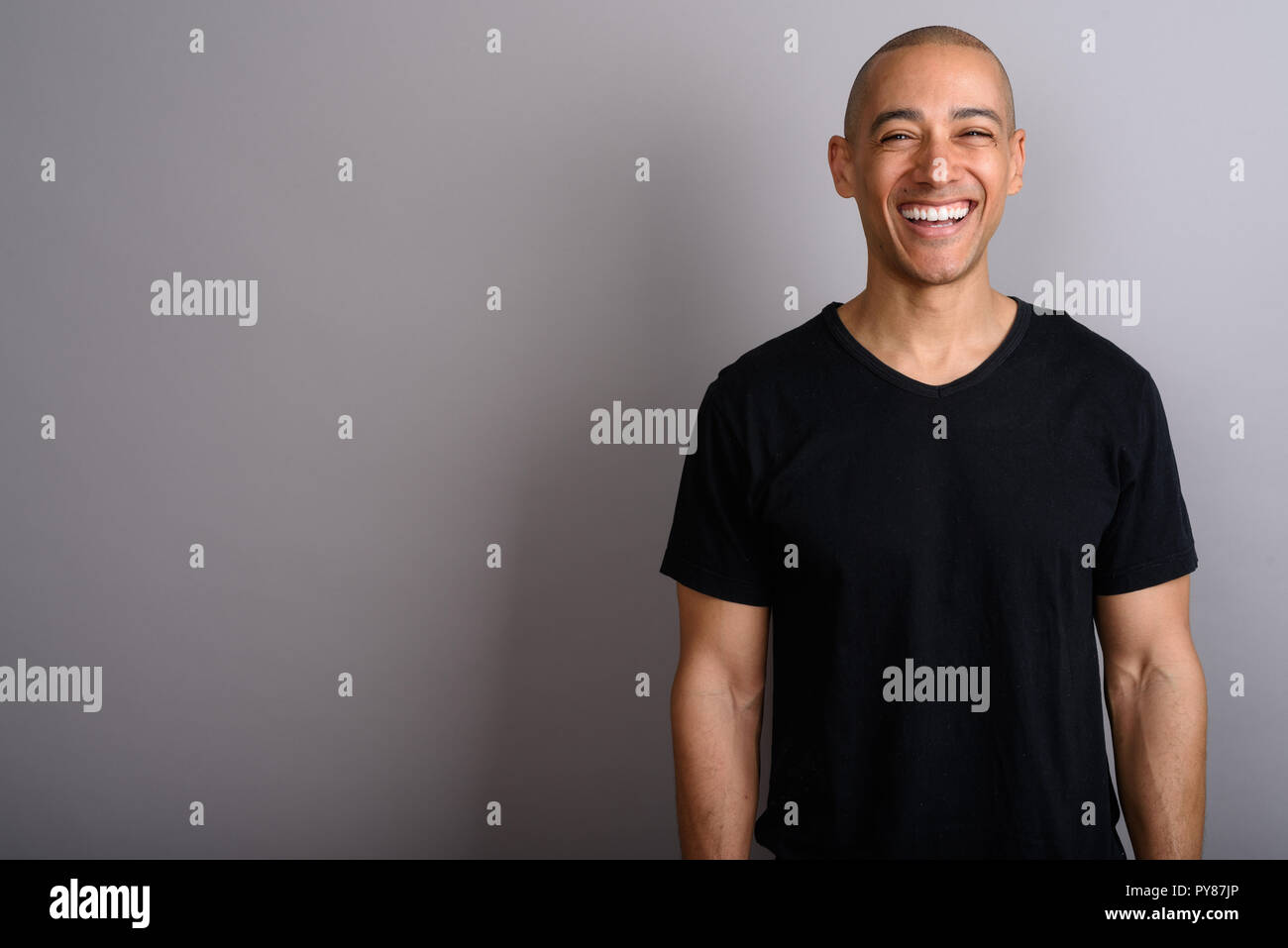 Bald man smiling hi-res stock photography and images - Alamy