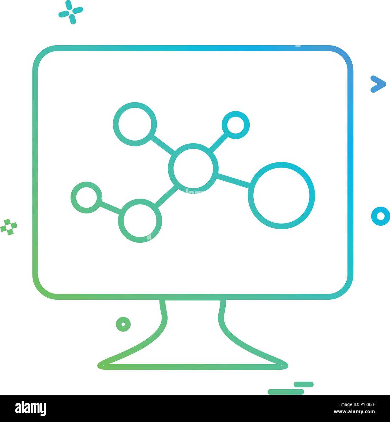 lcd screen molecules icon vector Stock Vector Image & Art - Alamy