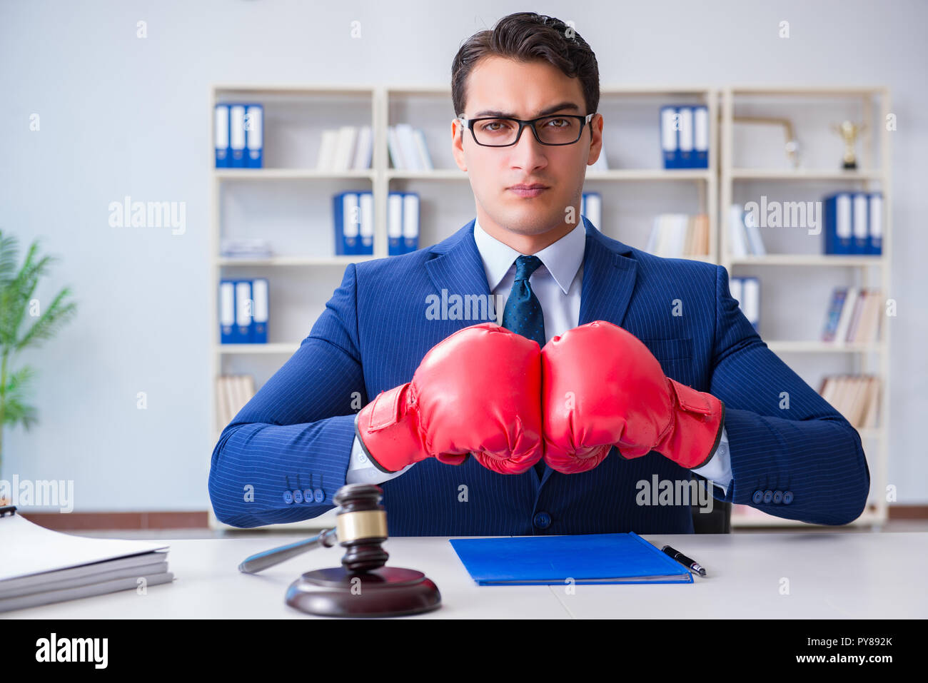 Lawyer working in his office Stock Photo - Alamy
