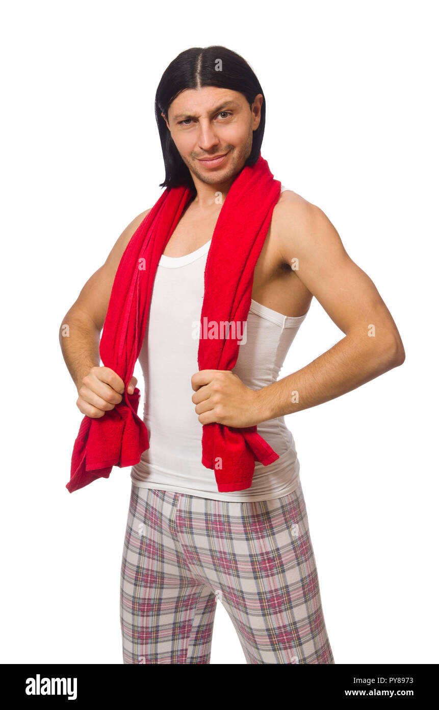 Man waking up happy Cut Out Stock Images & Pictures - Alamy