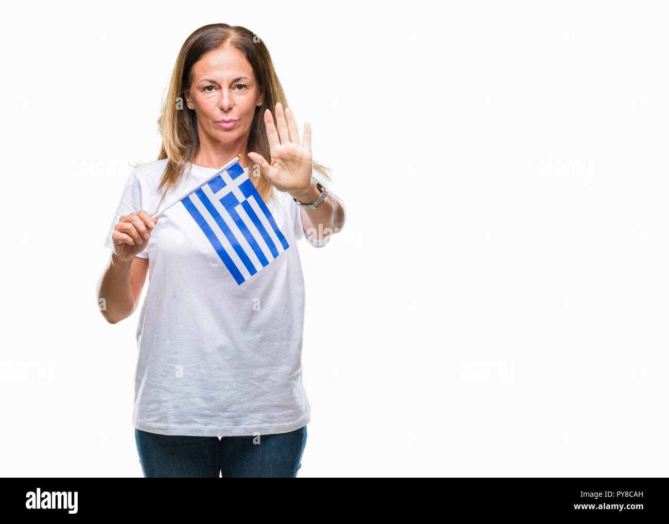 Greece stop sign Cut Out Stock Images & Pictures - Alamy