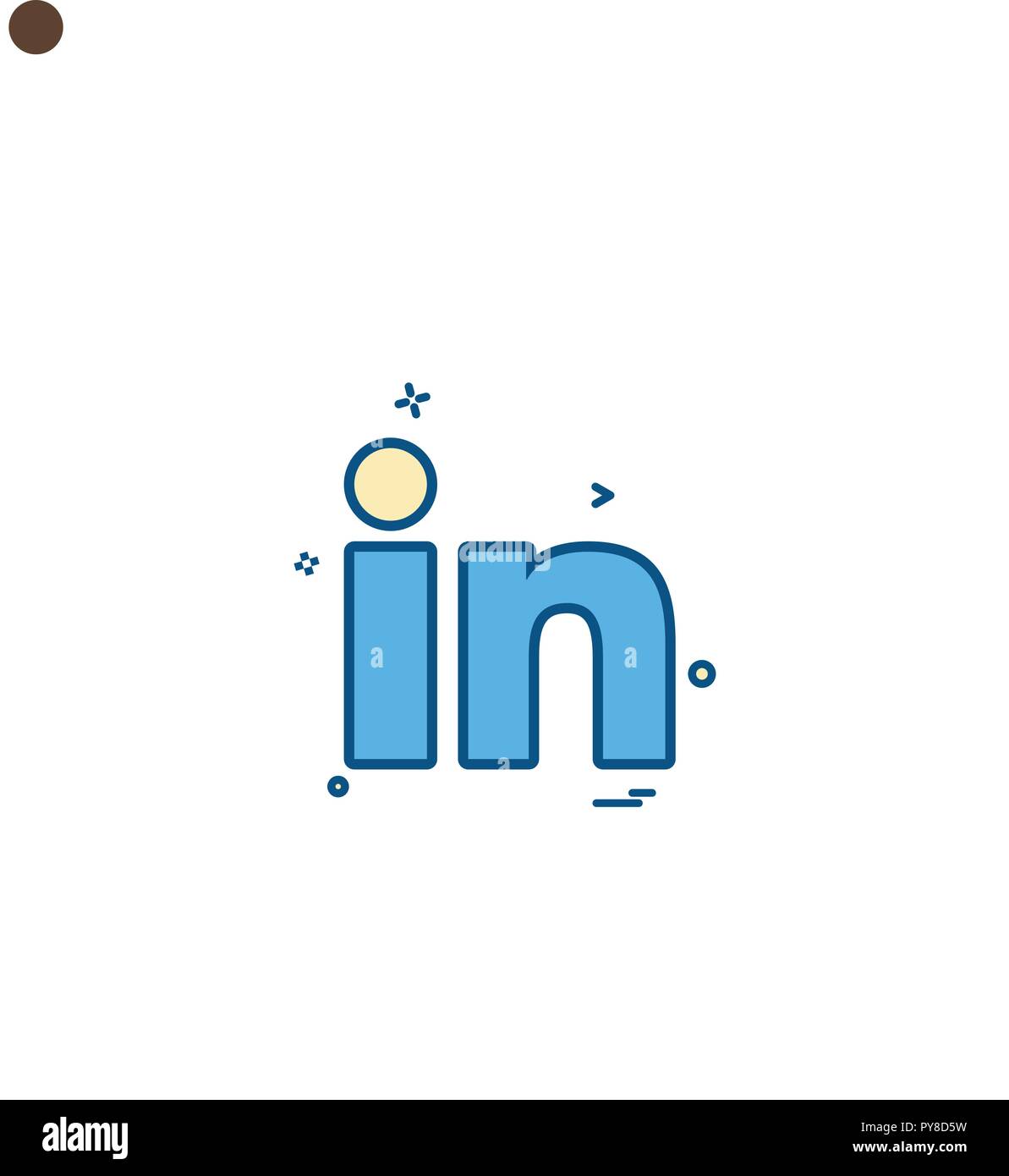 Linkedin icon design vector Stock Vector Image & Art - Alamy