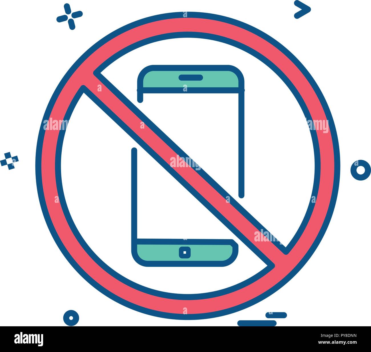 Phone not allowed icon design vector Stock Vector Image & Art - Alamy
