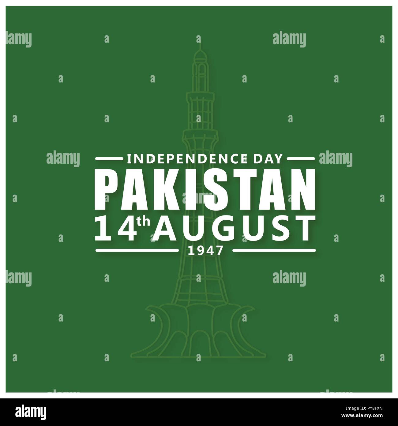 Creative illustration for independence day celebration of pakistan ...