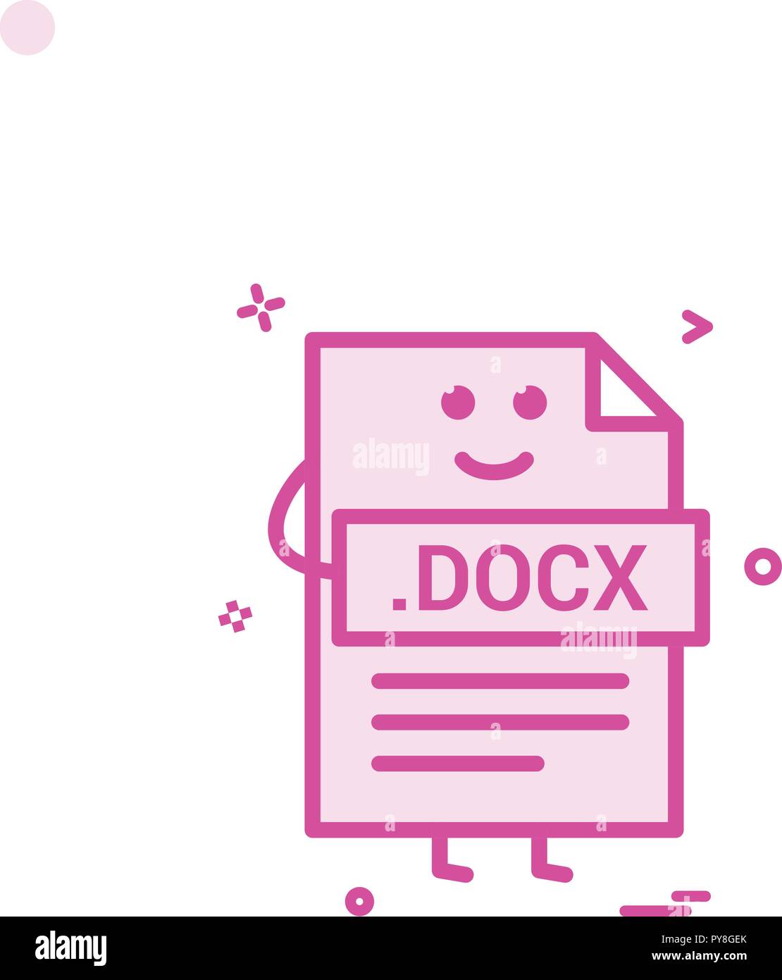 Computer docx file format type icon vector design Stock Vector Image ...