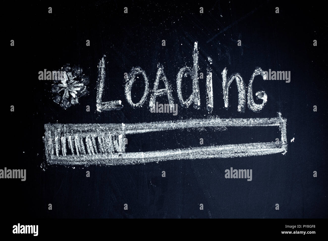 writing on the chalkboard loading, background image with space for text ...