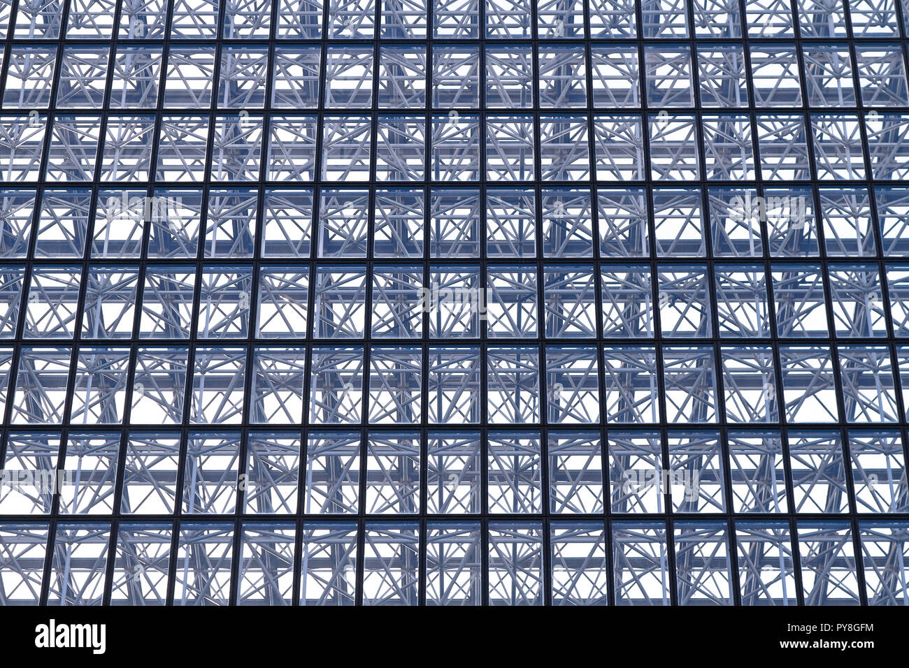 Glass and steel structure at modern building Stock Photo - Alamy